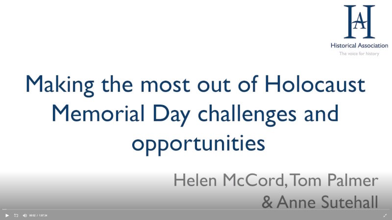 Recorded webinar: Making the most out of Holocaust Memorial Day ...